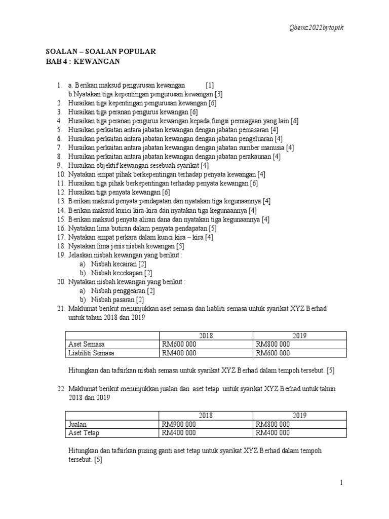 Bab 4 Kewangan | PDF