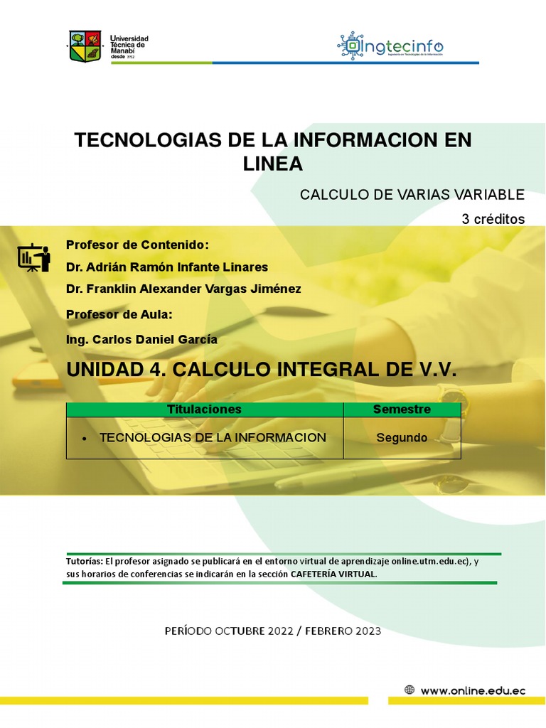 Compendio Unidad 4 CVV | PDF | Integral | Funciones y mapeos