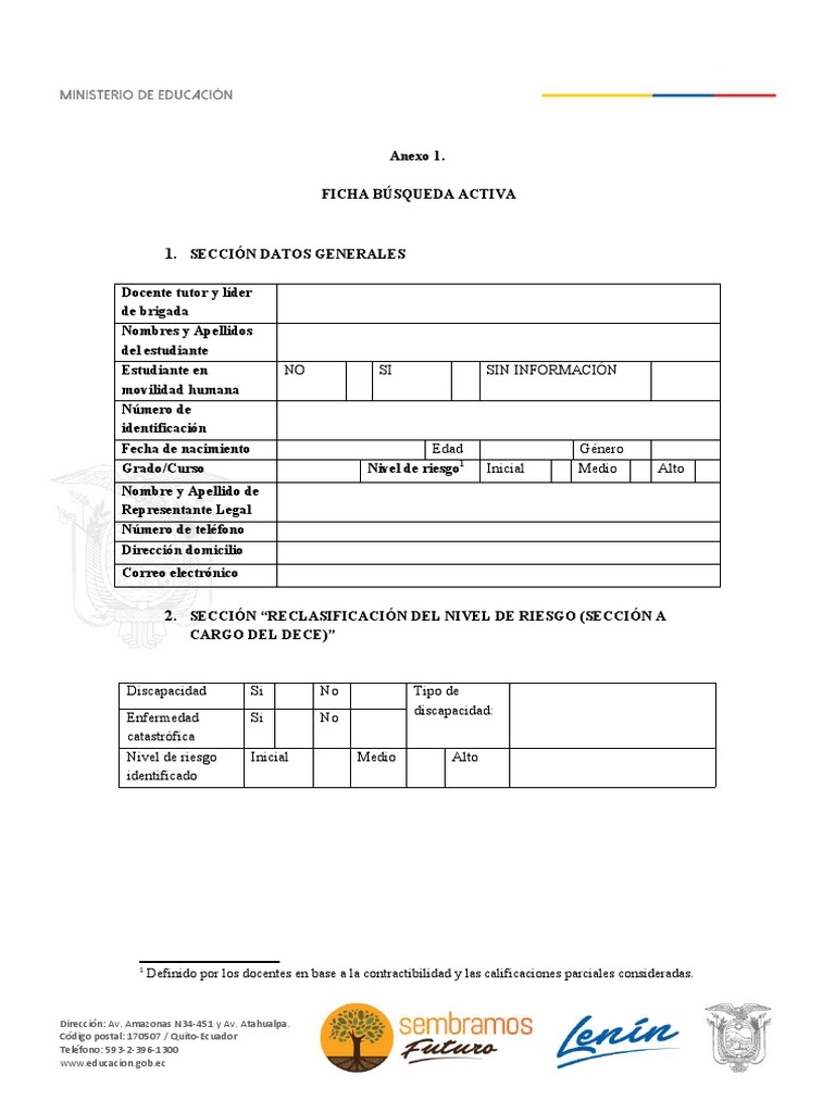 Anexo 1 Ficha de Búsqueda Activa v2 | PDF