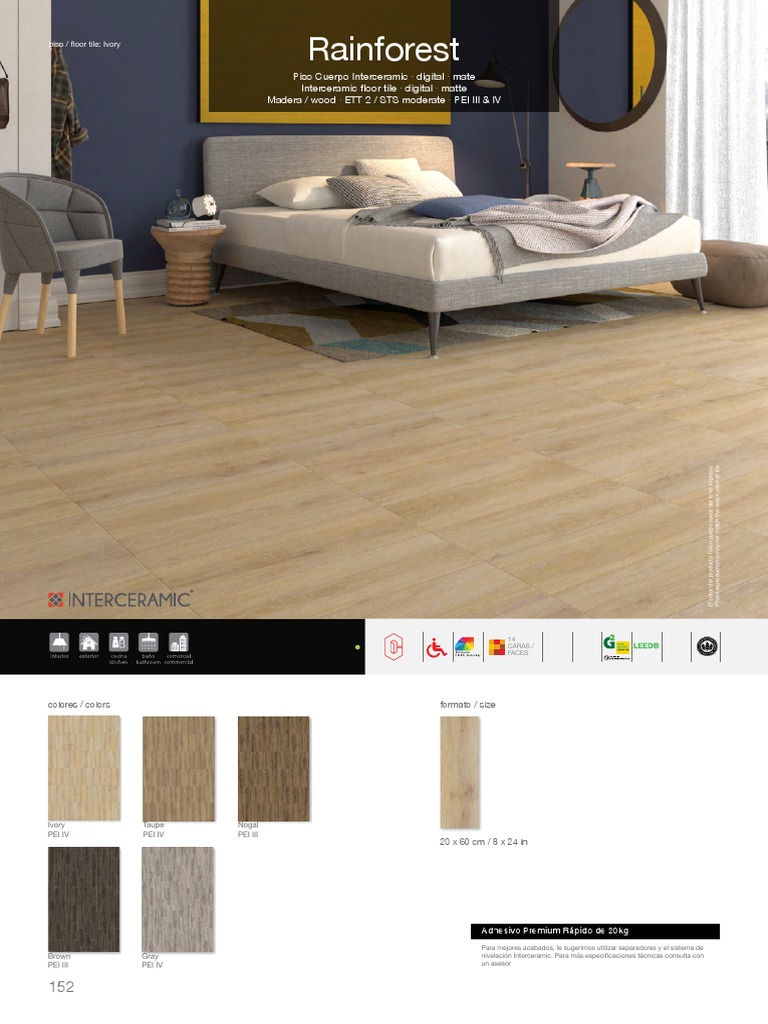 Piso Porcelanato Interceramic 20x60 cm | PDF