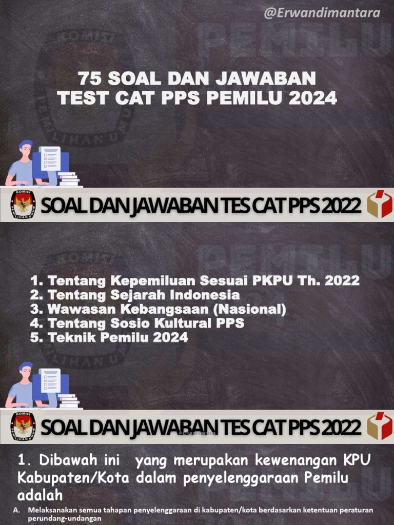 75 SOAL PPS PEMILU 2024 Part 1 | PDF