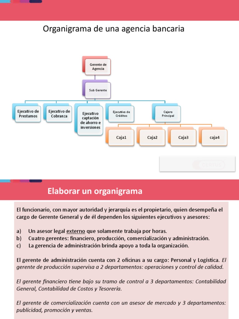 Tarea de Organigrama | PDF | Pequeñas y medianas empresas | Bancos