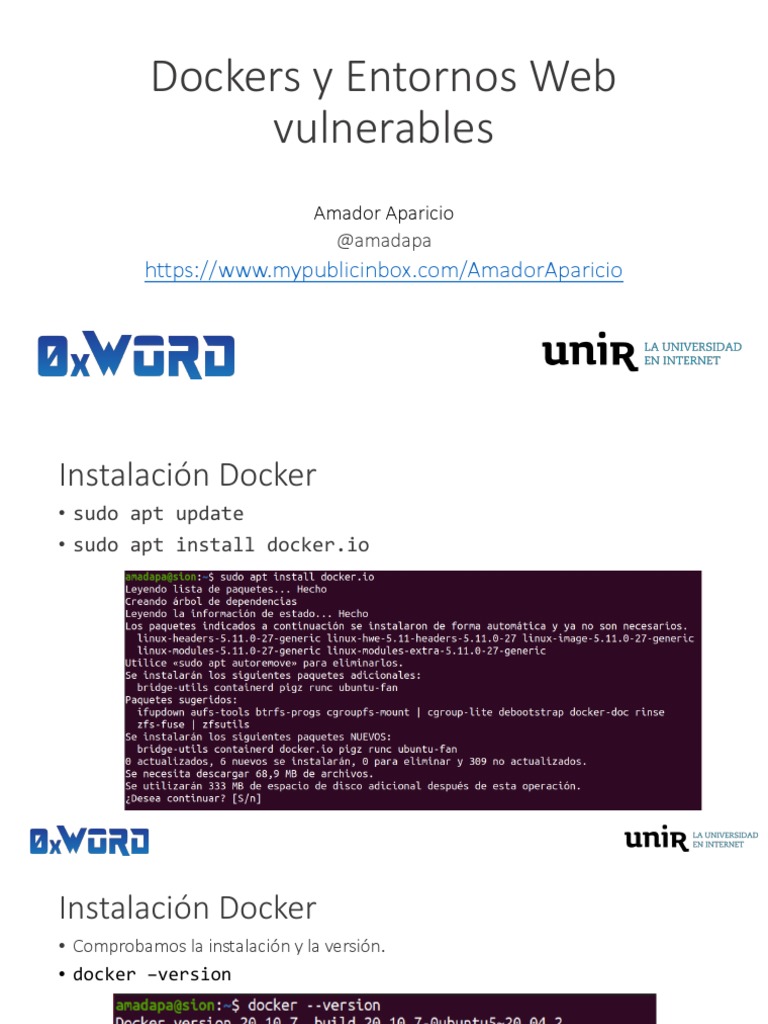 Instalación Docker - OWAST Top Ten | PDF | Bases de datos | Mi sql