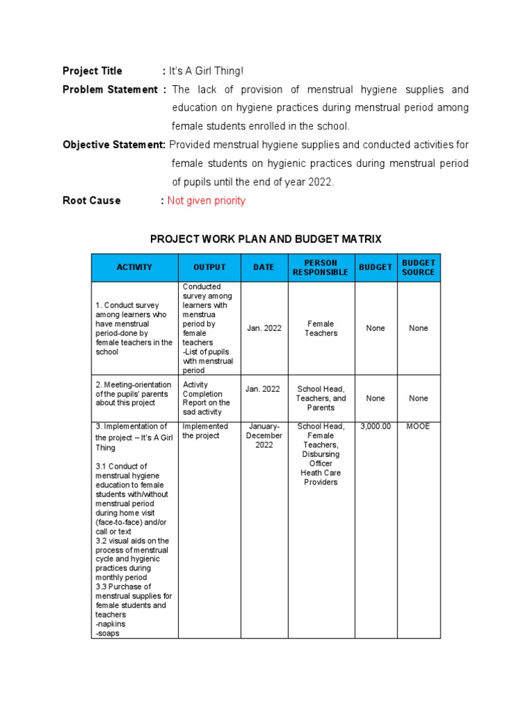 Menstrual Hygiene Management Pdf