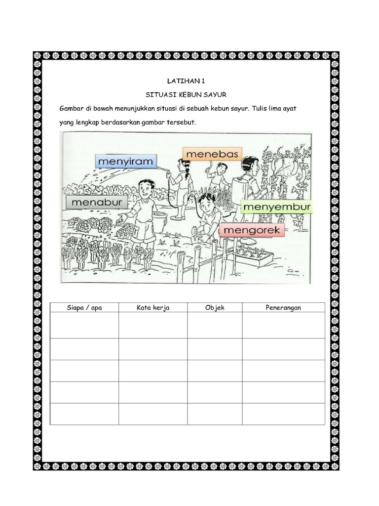 Latihan BM Kebun Sayur | PDF