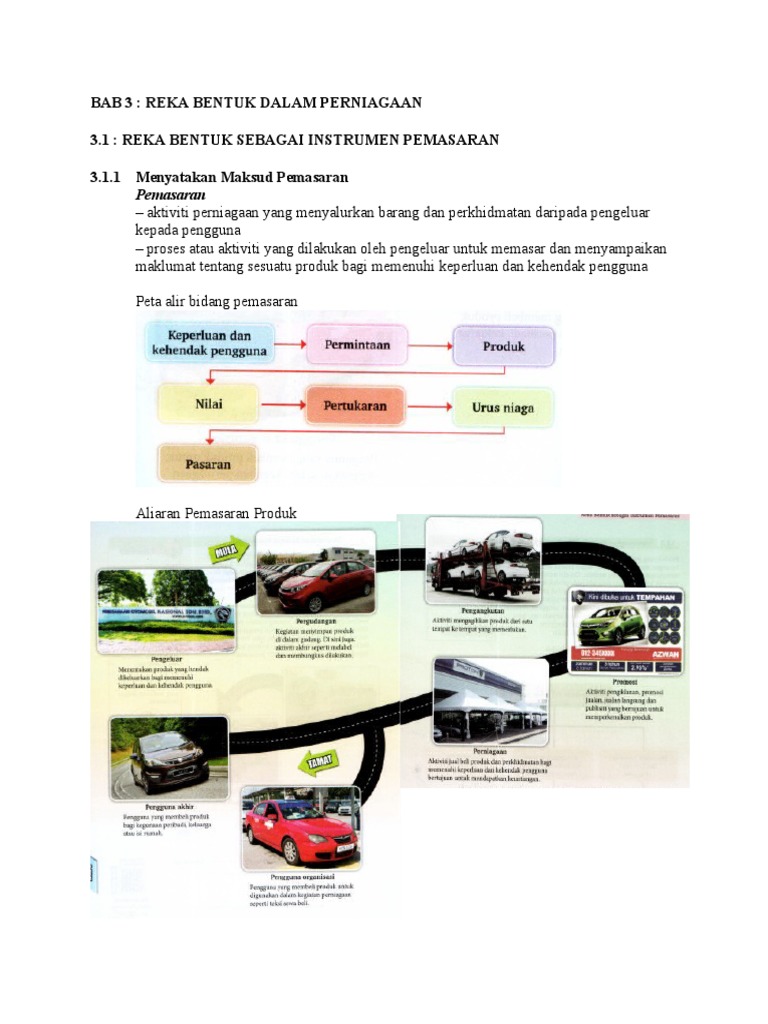 Nota Bab 3.1 Reka Bentuk Sebagai Instrumen Pemasaran | PDF