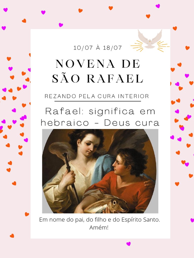 [TÍTULO]: Novena de São Rafael - 4o Dia: Leitura Bíblica, Orações e ...