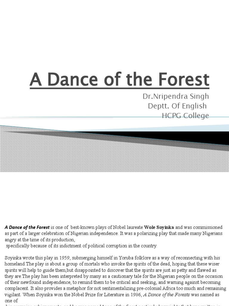 A Dance of The Forest | PDF | Nigeria | Rituals