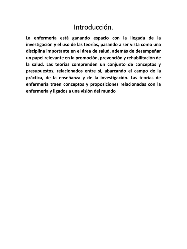 Introducción DE LA ENFERMERIA | PDF Introducción DE LA ENFERMERIA | PDF