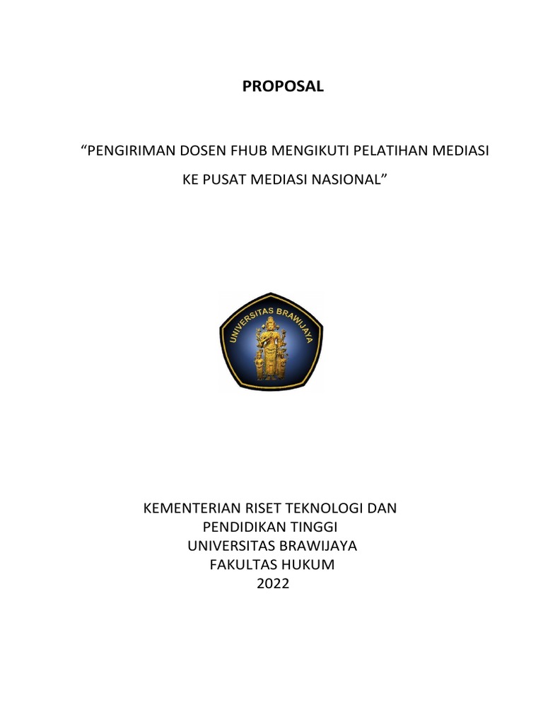 Proposal Pengiriman Pelatihan Mediator Edit | PDF | Bisnis