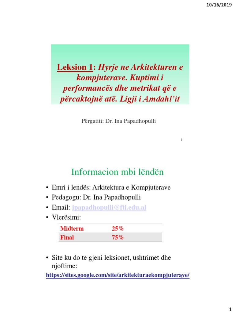 Leksion 1 | PDF
