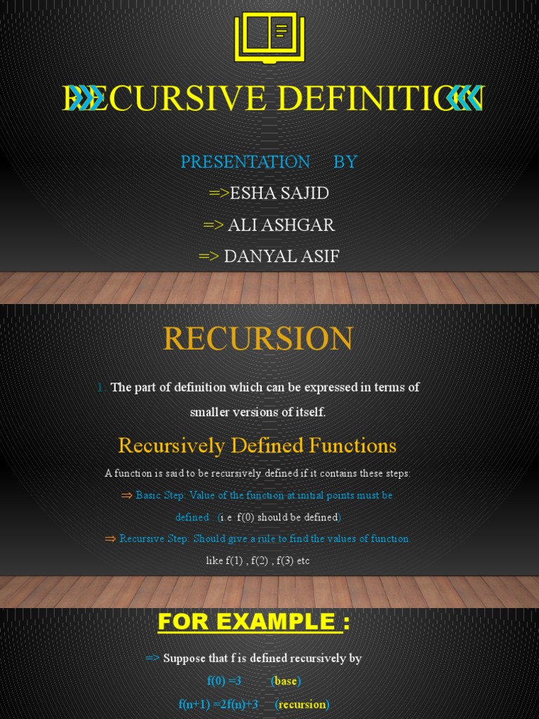 Recursive Definition | PDF | Summation | Recursion