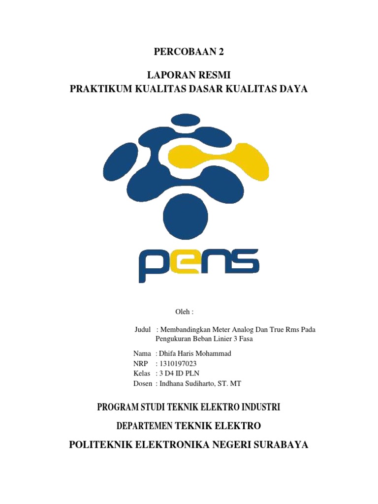 Dhifa Haris Mohammad - Prak Kualitas Daya (II) | PDF