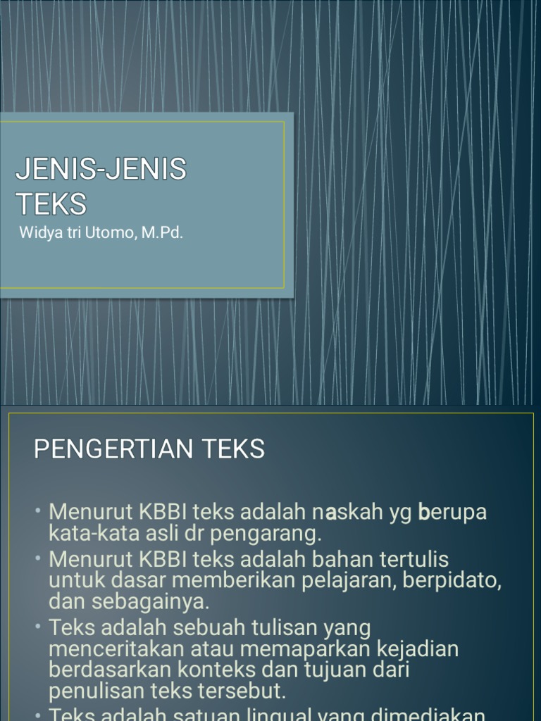 Jenis-Jenis Teks | PDF