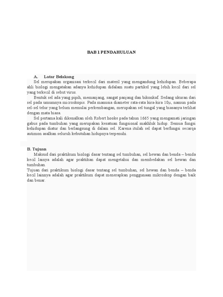 Laporan Hasil Pengamatan Biologi Pdf