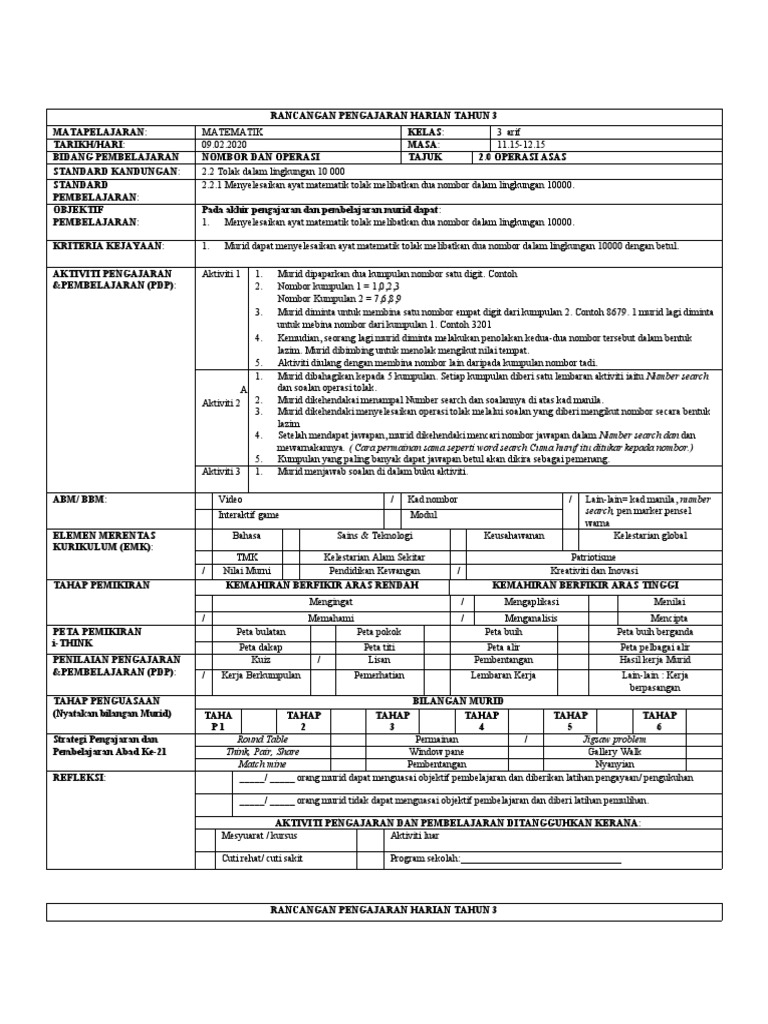 RPH MT Februari | PDF