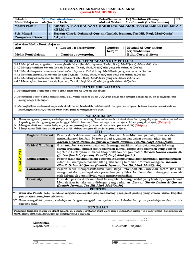 RPP Bab 4 | PDF | Sains & Matematika