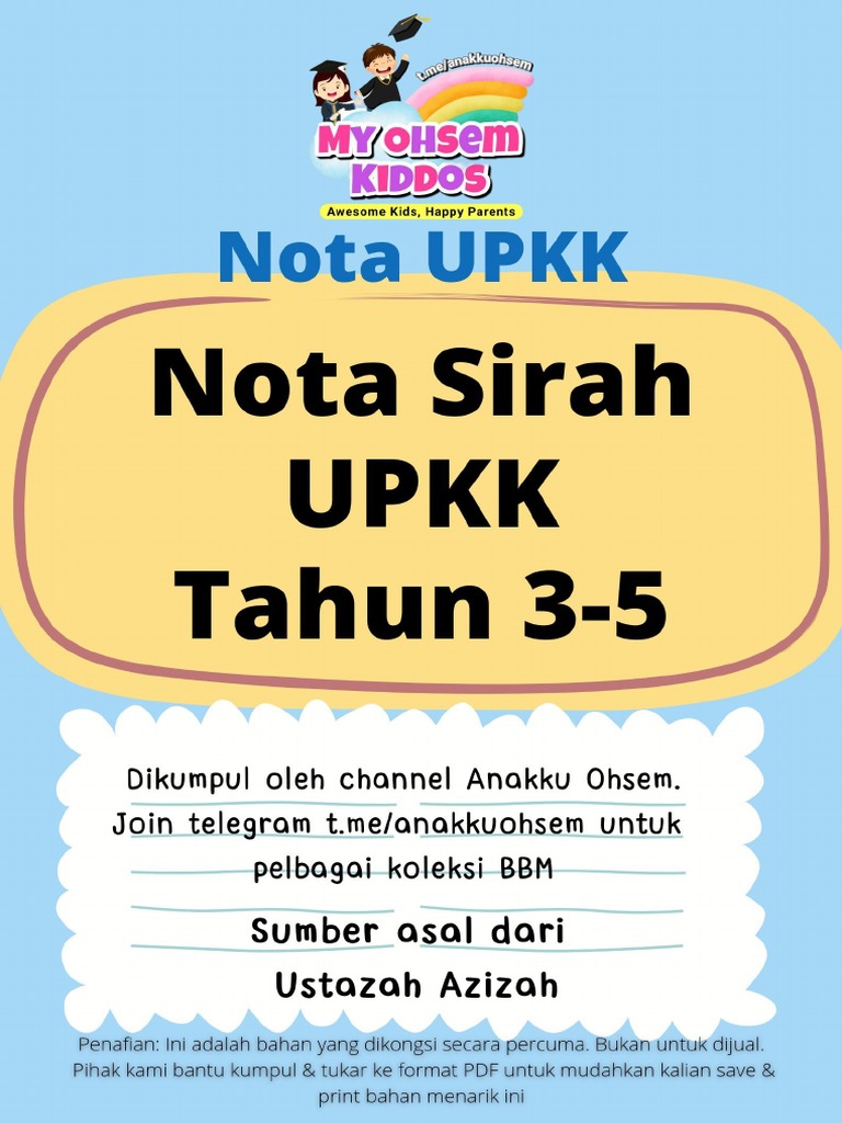 Nota UPKK - Sirah | PDF