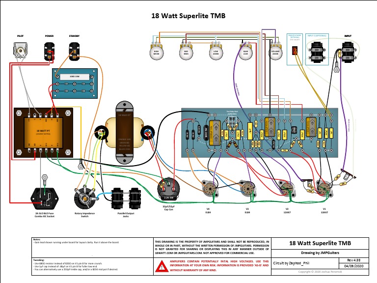 JMPGuitars 18 Watt Superlite TMB Layout | PDF | Electric Power | Electronic Circuits
