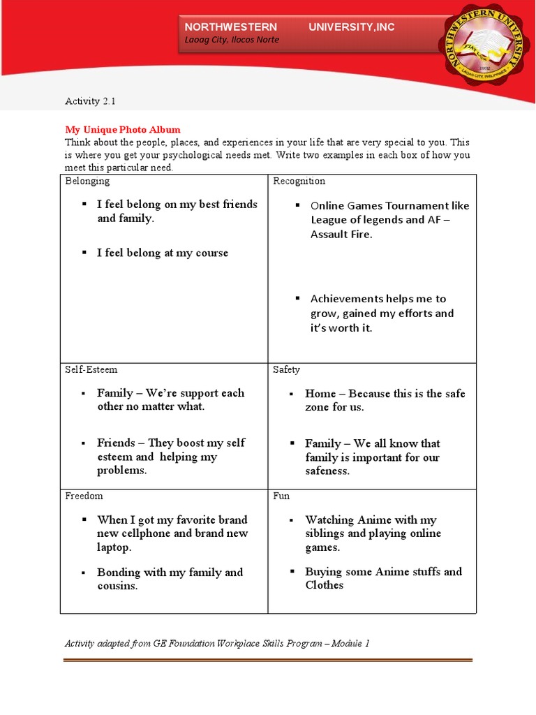 My Unique Photo Album | PDF