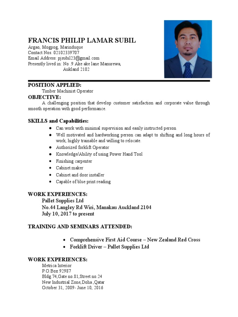 Philip Resume Carpenter | PDF | Industrial Processes | Economic Sectors
