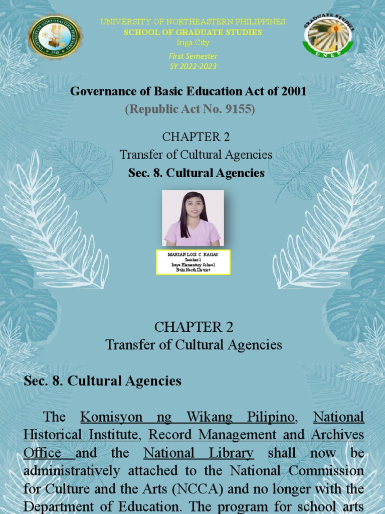 Ra 9155 Chapter 2 Marian Lois and Maria Khristina | PDF | Philippines