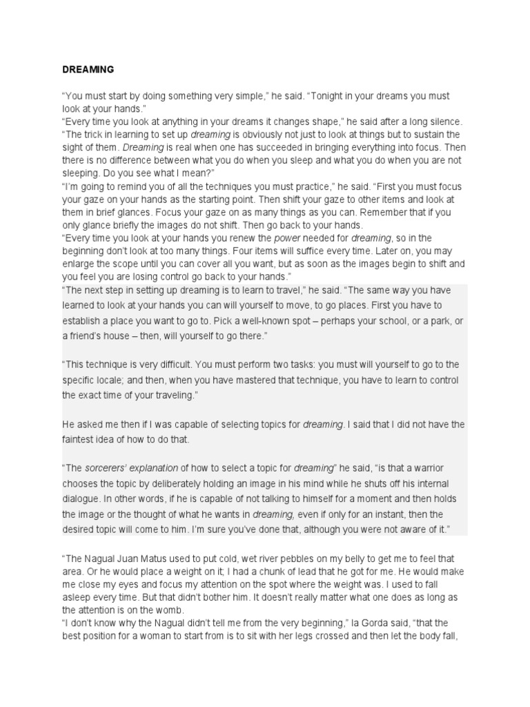 DREAMING | PDF | Attention