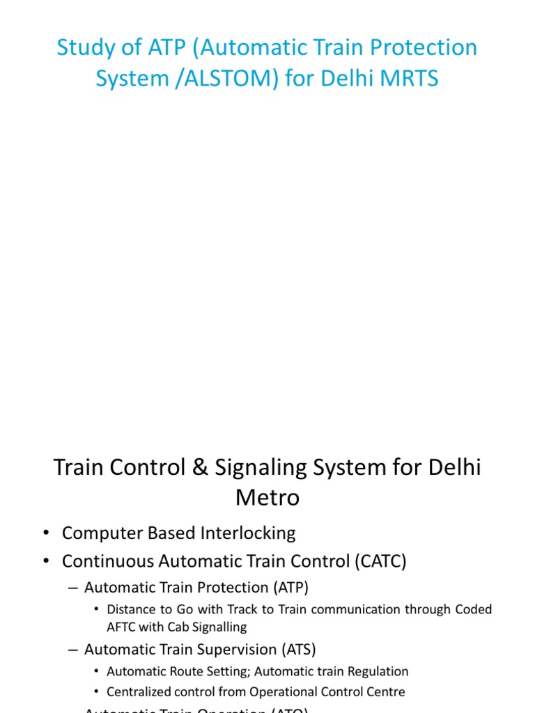 Atp Project | PDF | Train | Rail Infrastructure
