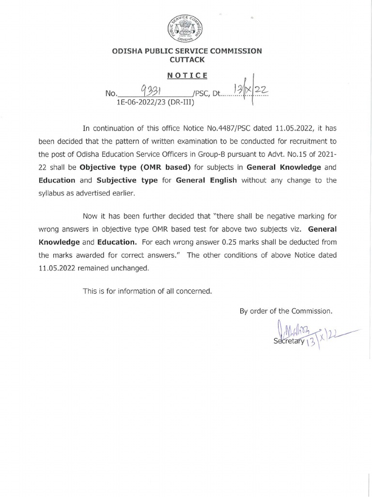 OES Written Examination | PDF