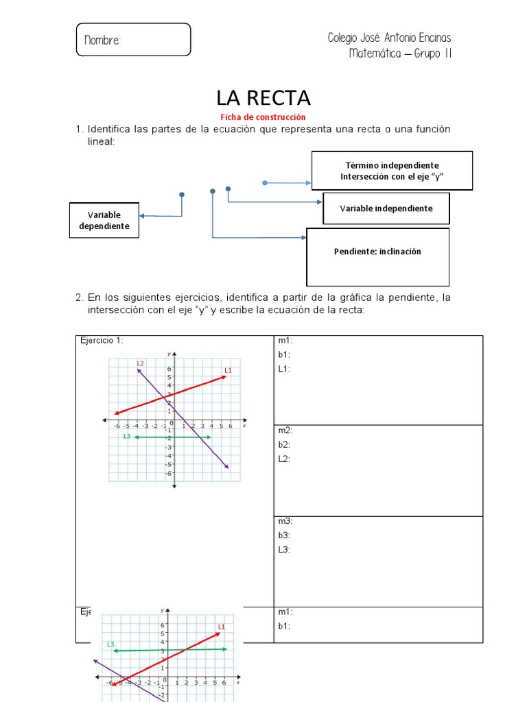La Recta | PDF | Pendiente | Línea (geometría)
