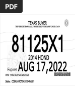 PDF Blank Printable Temporary License Plate Template | PDF | Land ...