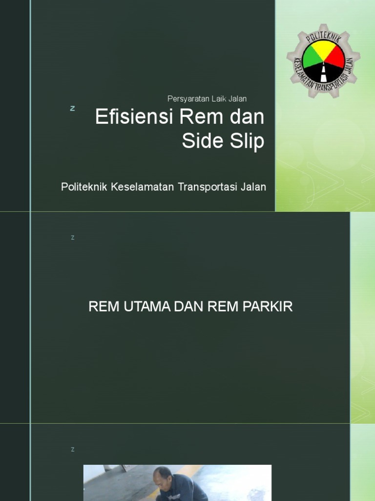 Syarat Laik Jalan - Rem Dan Side Slip | PDF