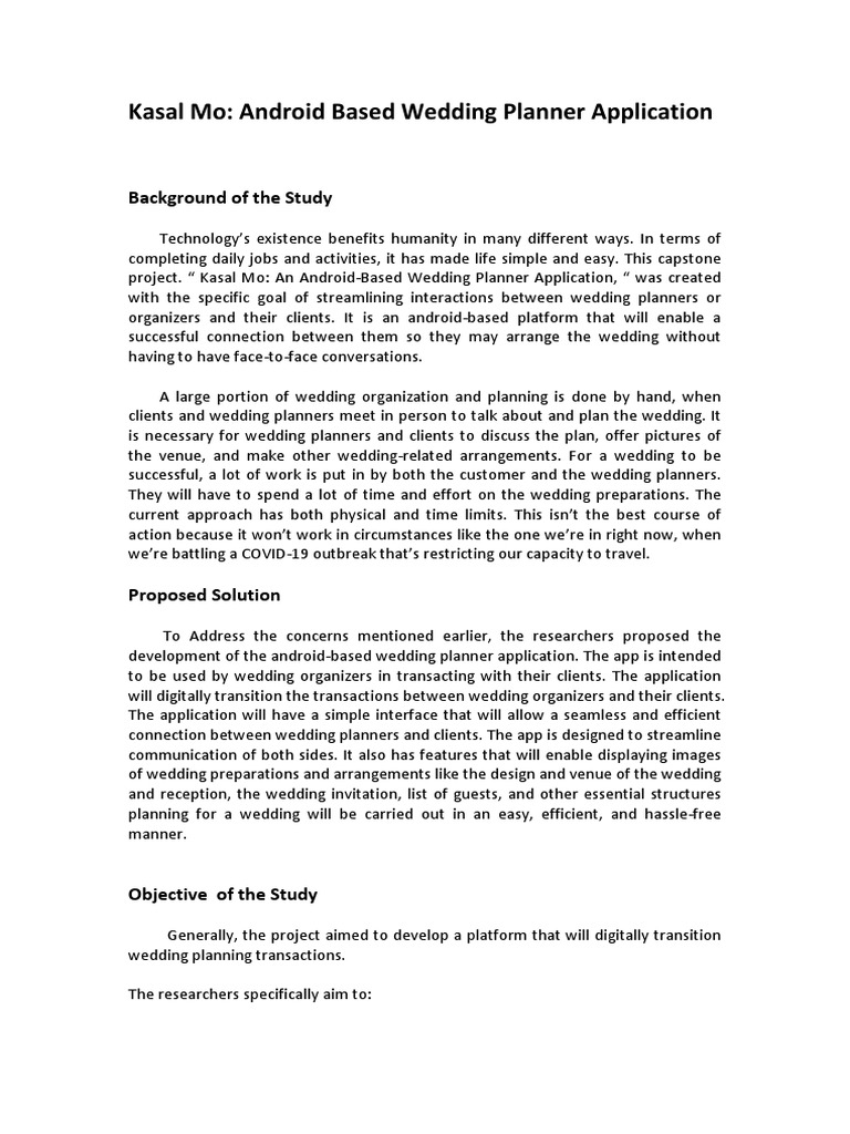 Concept Paper For Capstone Project | PDF | Android (Operating System) | Application Software