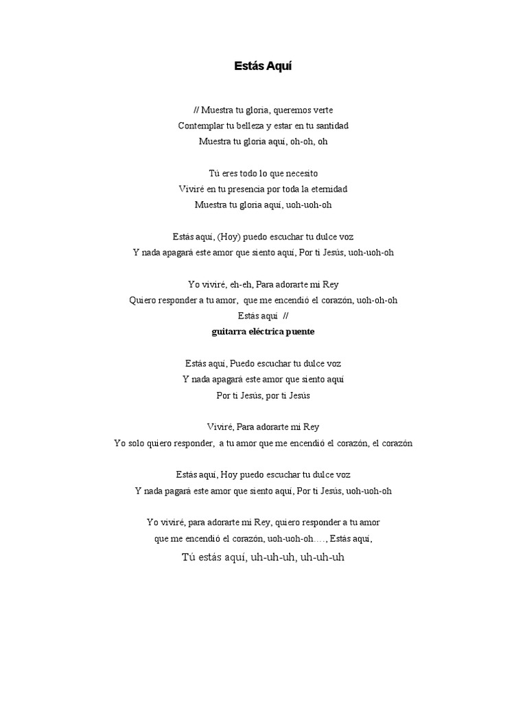 Estás Aquí | PDF