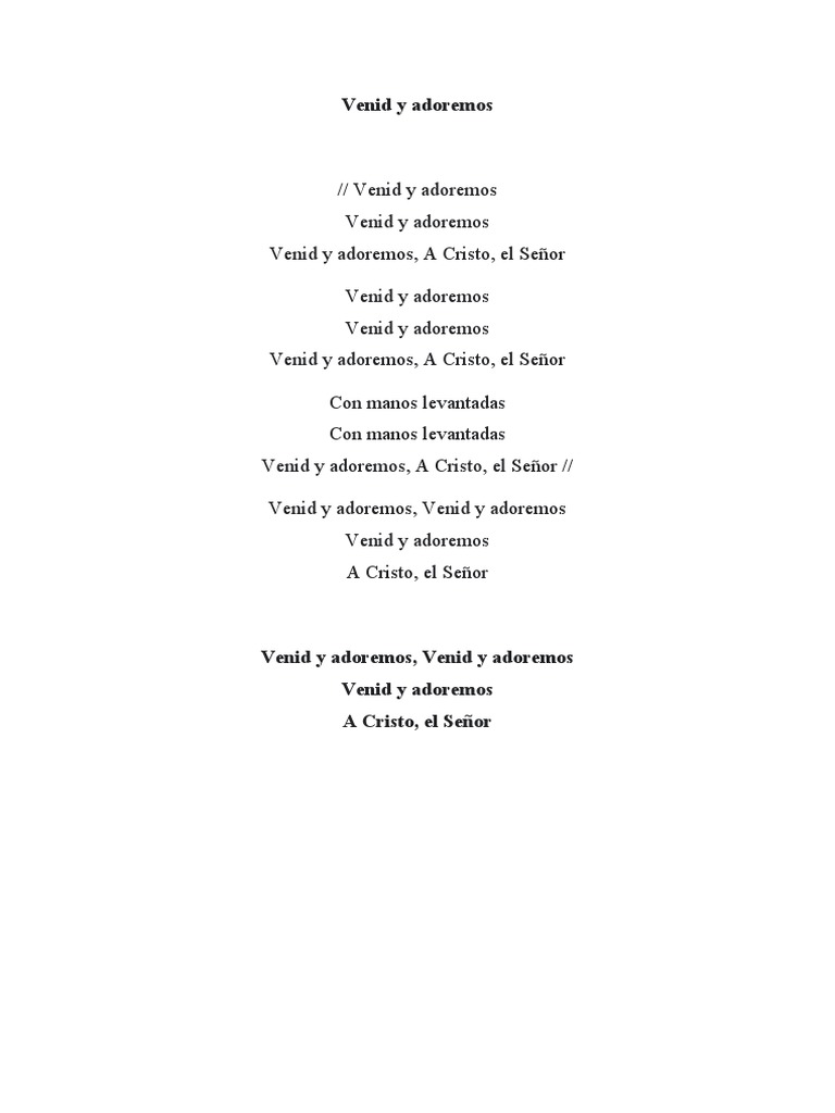 Venid y Adoremos | PDF | Estudios de idiomas extranjeros | Arte