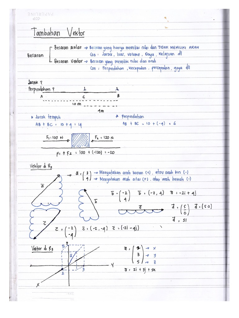 Vektor Kelas 11 | PDF