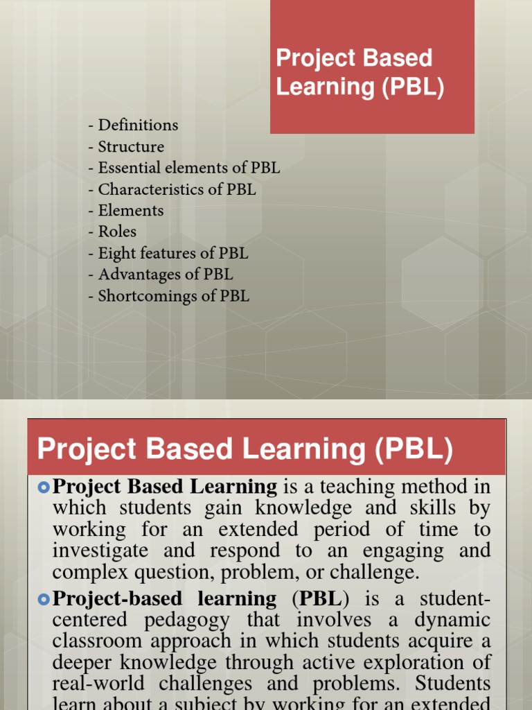 Project-Based Learning Presentation | PDF | Project Based Learning ...