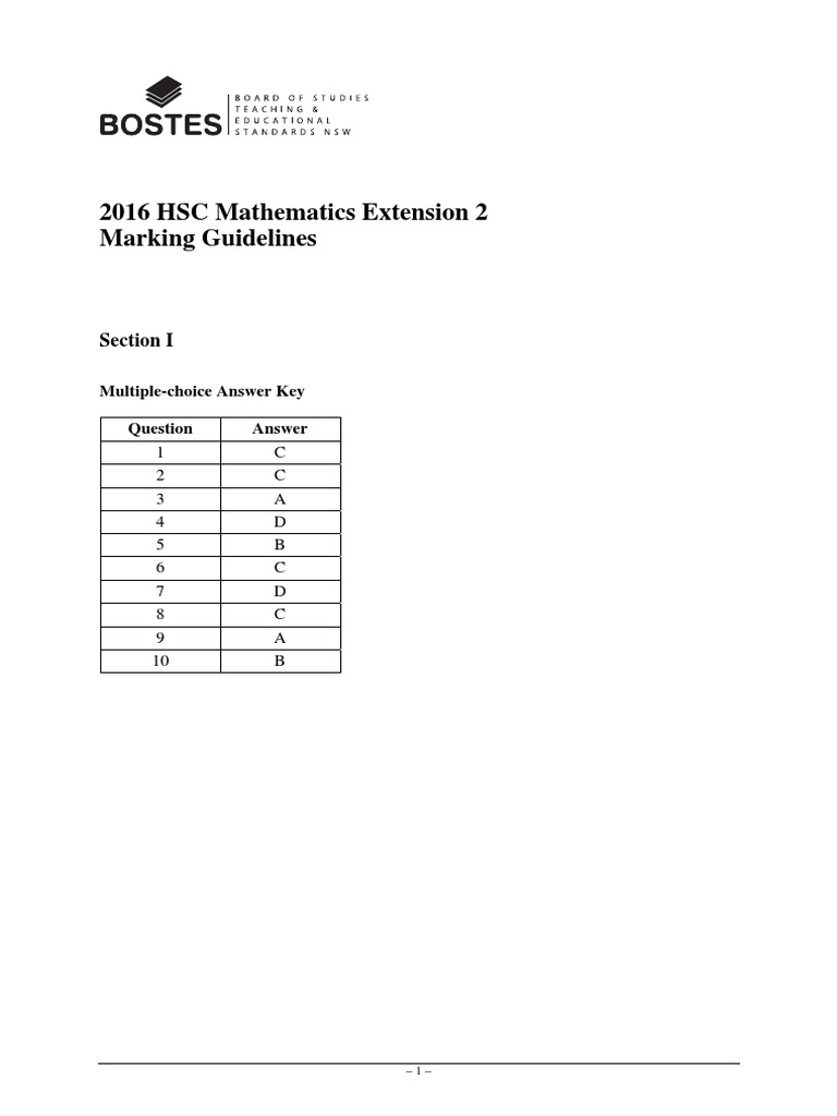 2016 HSC MG Maths Ext 2 | PDF | Triangle | Angle