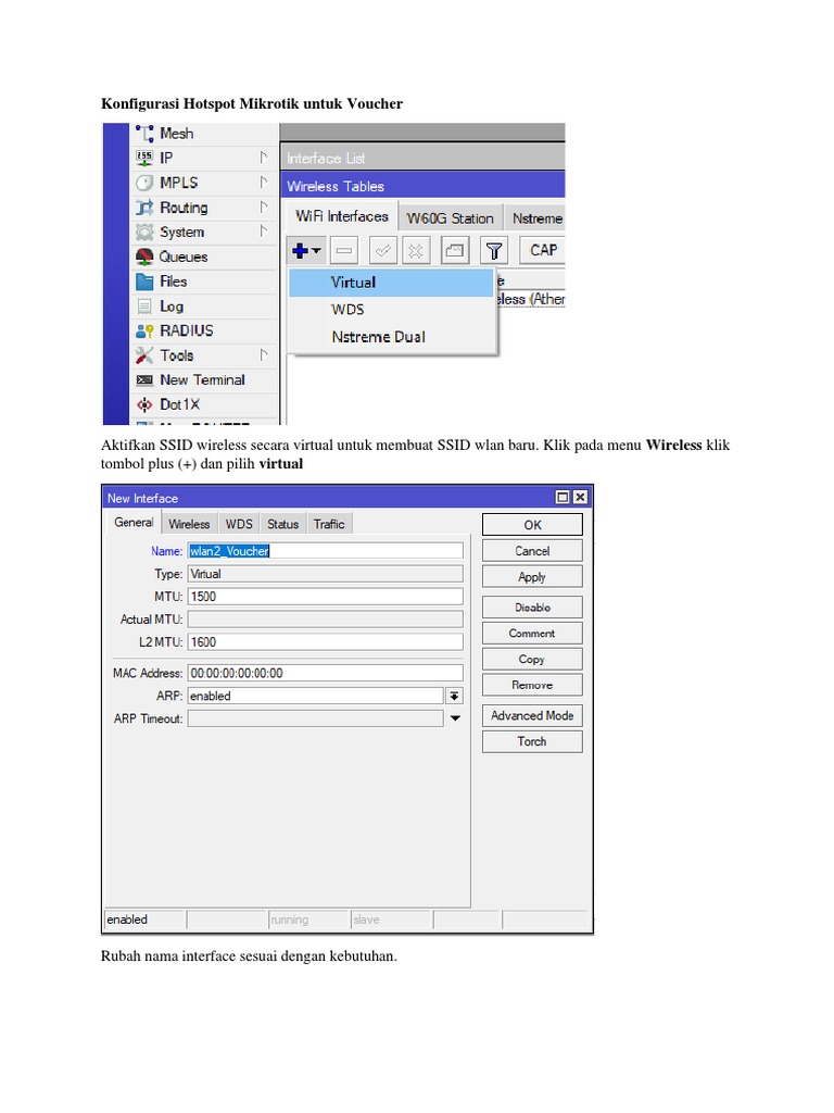 Konfigurasi Mikrotik 2 (Revisi + Mikhmon) | PDF | Komputer