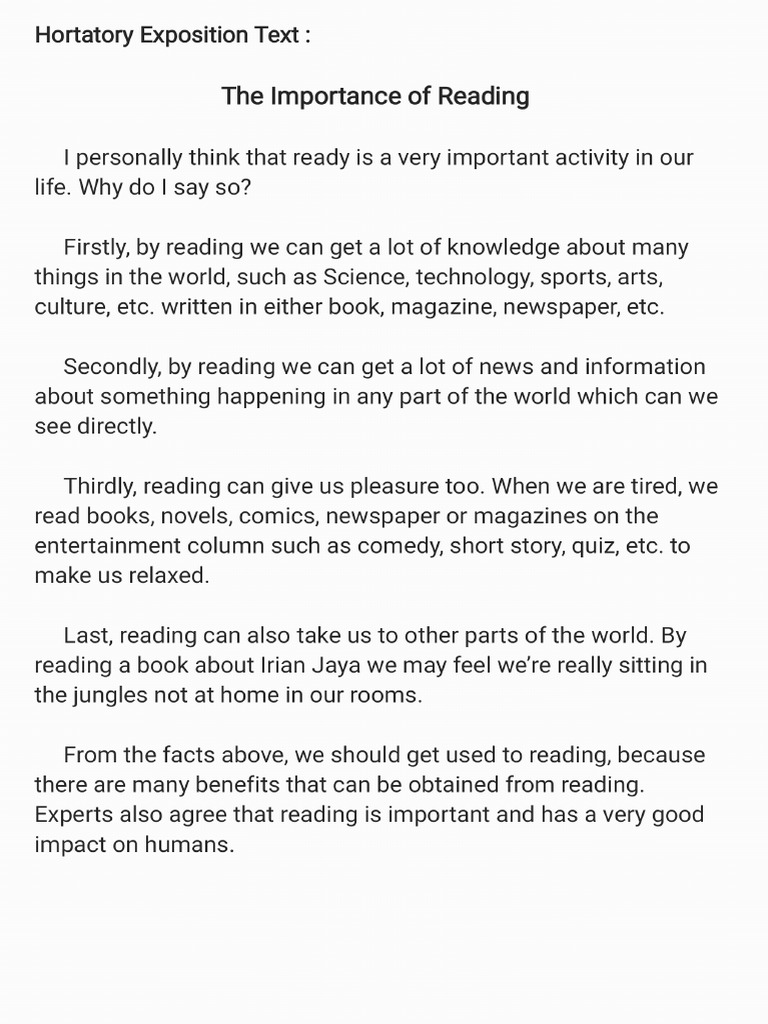 Pentingnya Membaca 1 | PDF