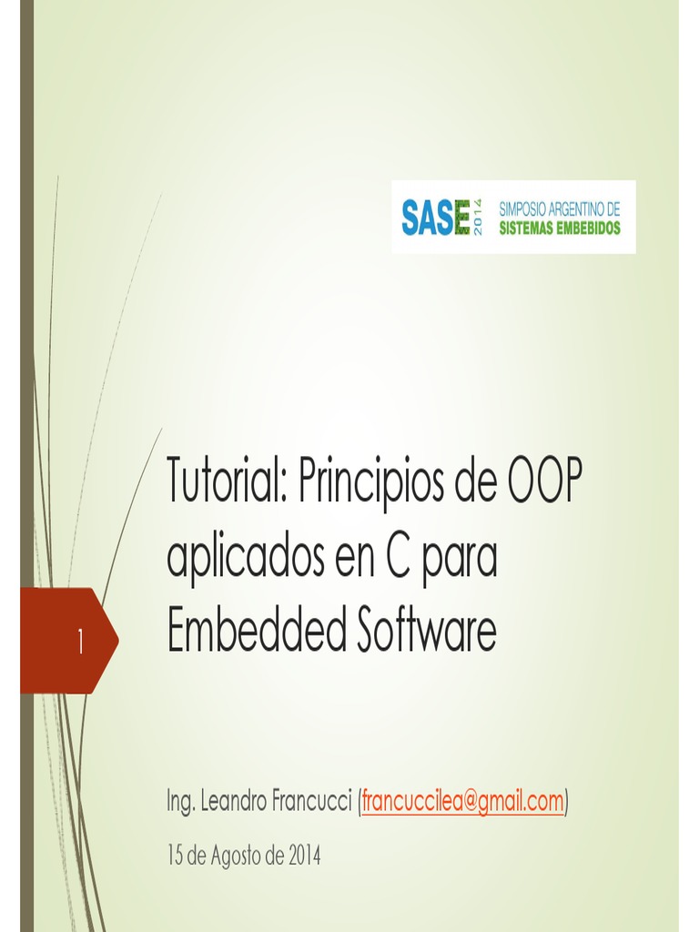 Principios de OOP Aplicados en C para Embedded Software | PDF Principios de OOP Aplicados en C para Embedded Software | PDF