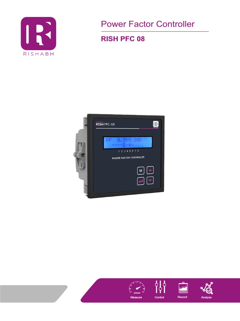 Power Factor Controller RISH PFC 08 | PDF | Capacitor | Ac Power