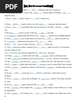Grammarism First Vs Second Conditional Test 1 Solved | PDF