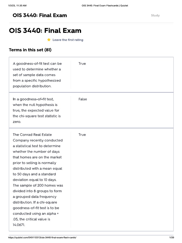 Quizlet-Final Exam | PDF