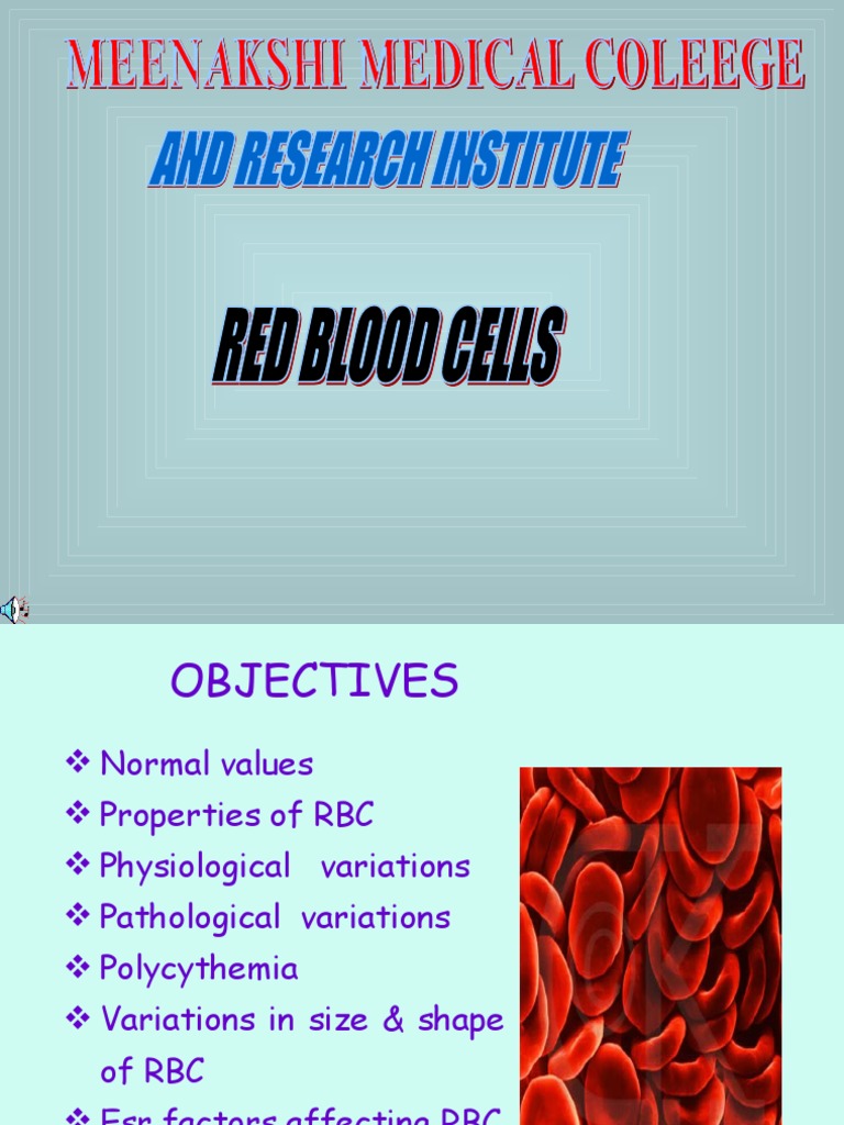 RBC | PDF | Anemia | Red Blood Cell