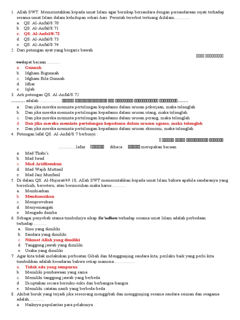 Soal UAS Kelas X | PDF