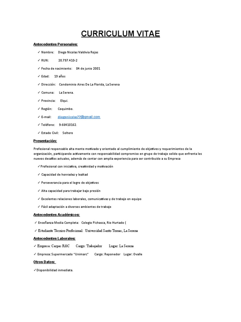 Curriculum Vitae | PDF | Crecimiento personal y profesional