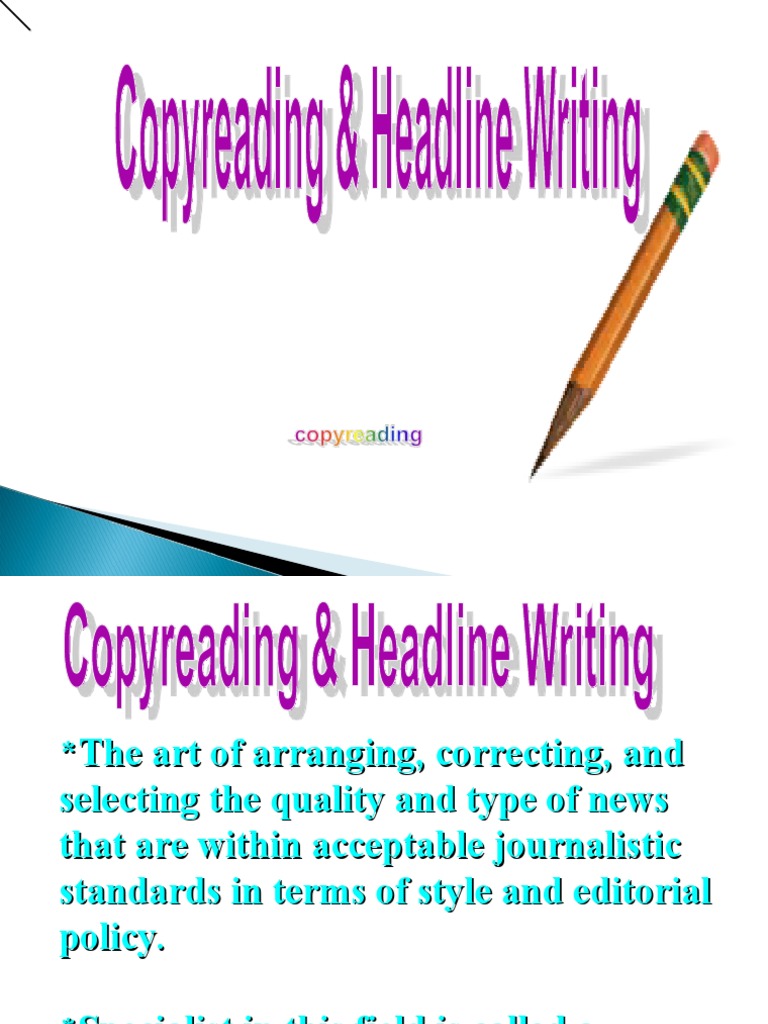 Copy Reading HVNievera | Download Free PDF | Copy Editing | News