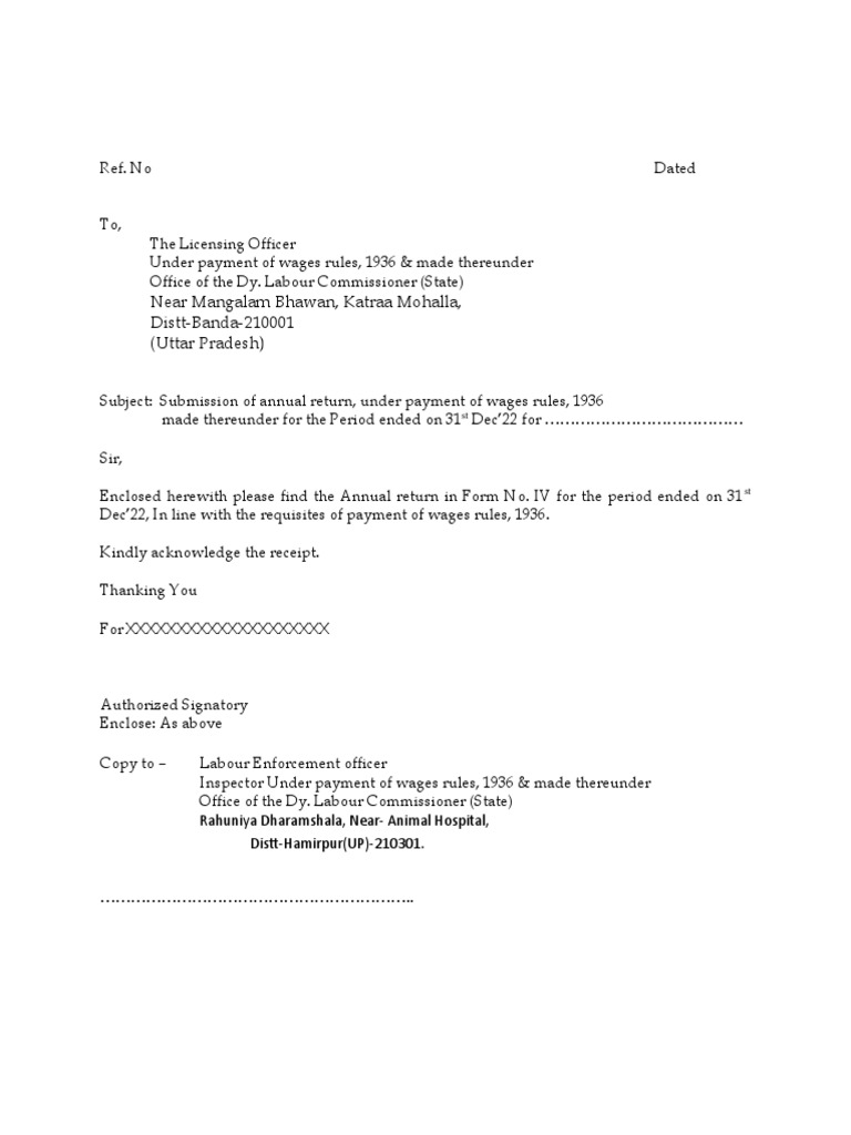 Covering Letter For POW | PDF
