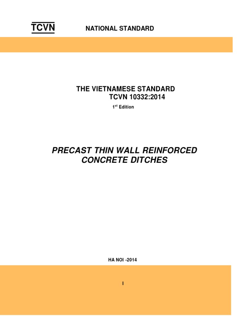 Precast Concrete Ditches Standard TCVN 10332 | PDF | Concrete ...